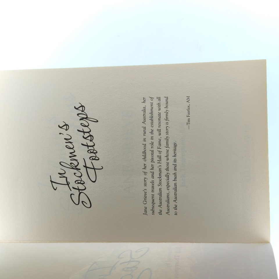 In Stockmen's Footsteps Jane Grieve - Paperback Book | eBay