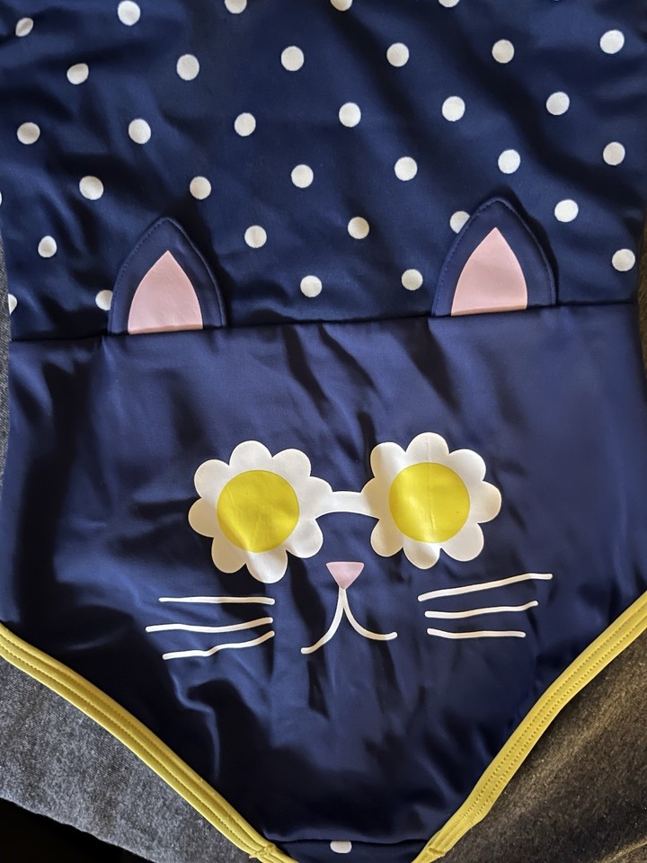 Mini Boden Girls Cat Bathing Suit Size 6-7 | eBay