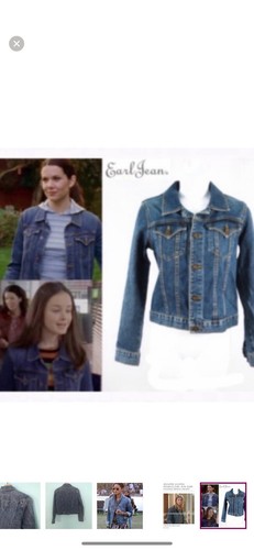 Earl Jean Y2K Vintage Denim Jean Jacket S Ashely Olsen Jennifer Aniston ...