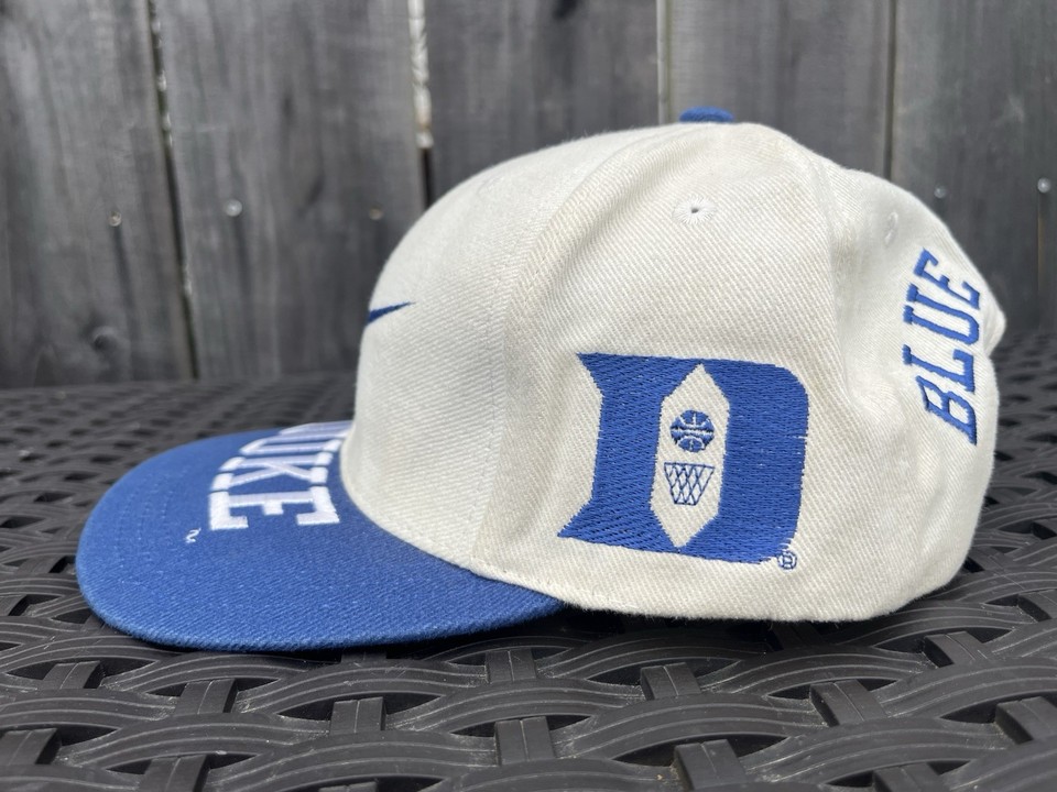 RARE Vintage 90s Duke Blue Devils Nike Swoosh Snapback Basketball Hat ...