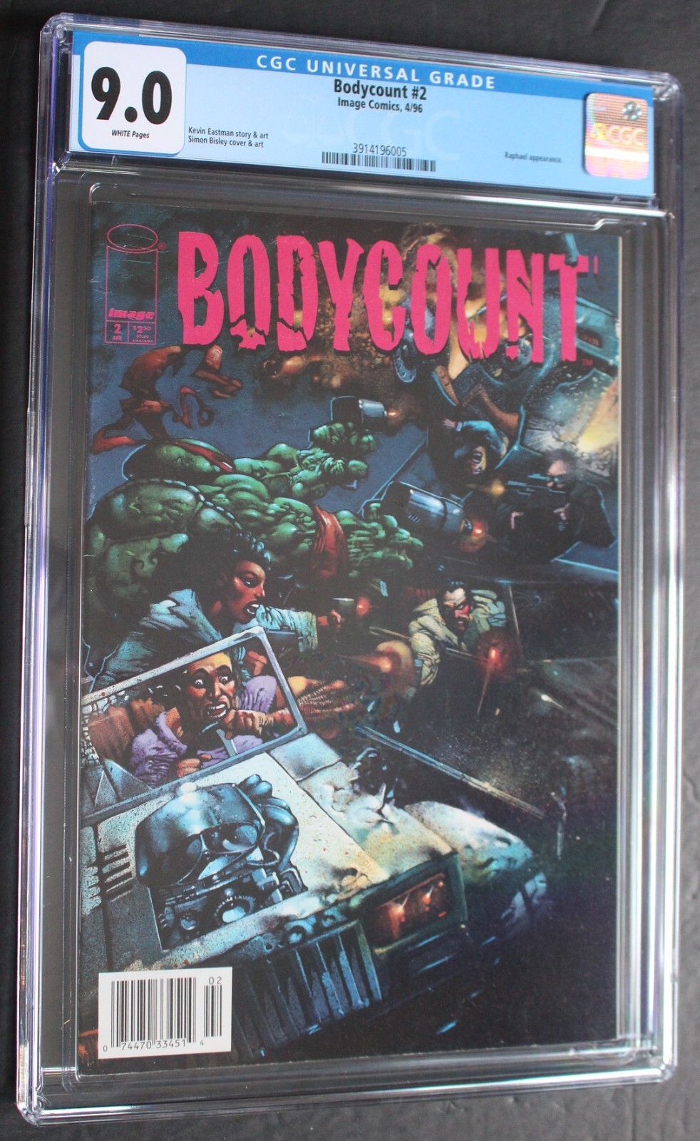 BODYCOUNT #2 Raphael Casey Jones Image 1996 Eastman Bisley VIOLENT TMNT ...