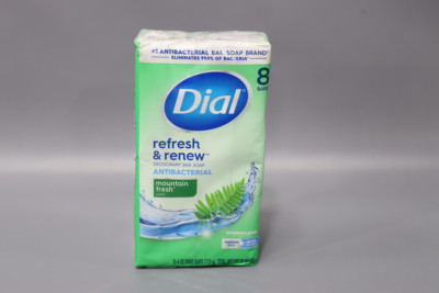 Dial Antibacterial Bar Soap Refresh & Renew Mountain Fresh 4 oz 8 Bars ...