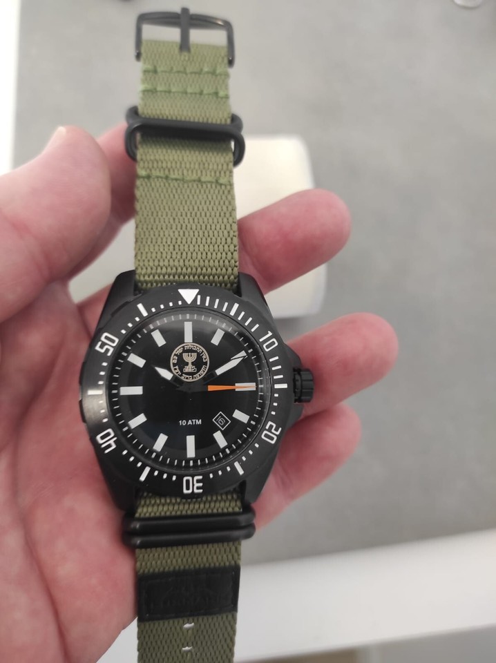 Israeli Mossad Adi Watch 45mm Tactical Military, Luminous, Stainless ...