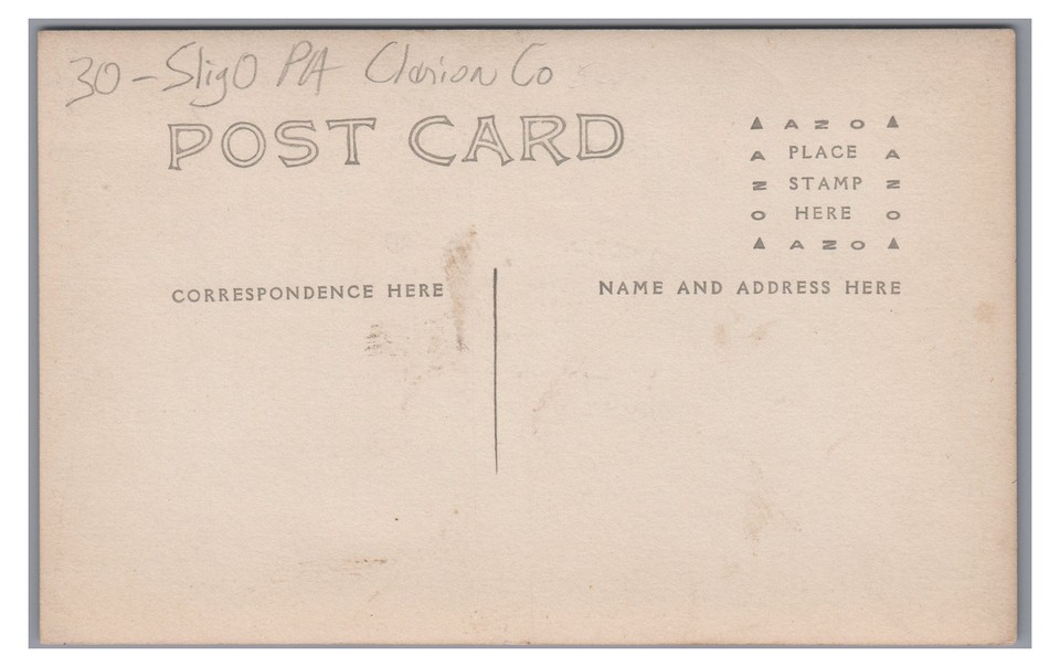 RPPC Main Street View SLIGO PA Clarion County Vintage Real Photo ...