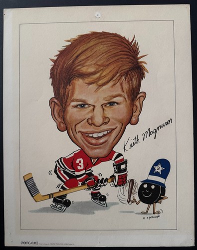 1970s Pelkowski Keith Magnuson Sporticature Hockey NHL Chicago ...