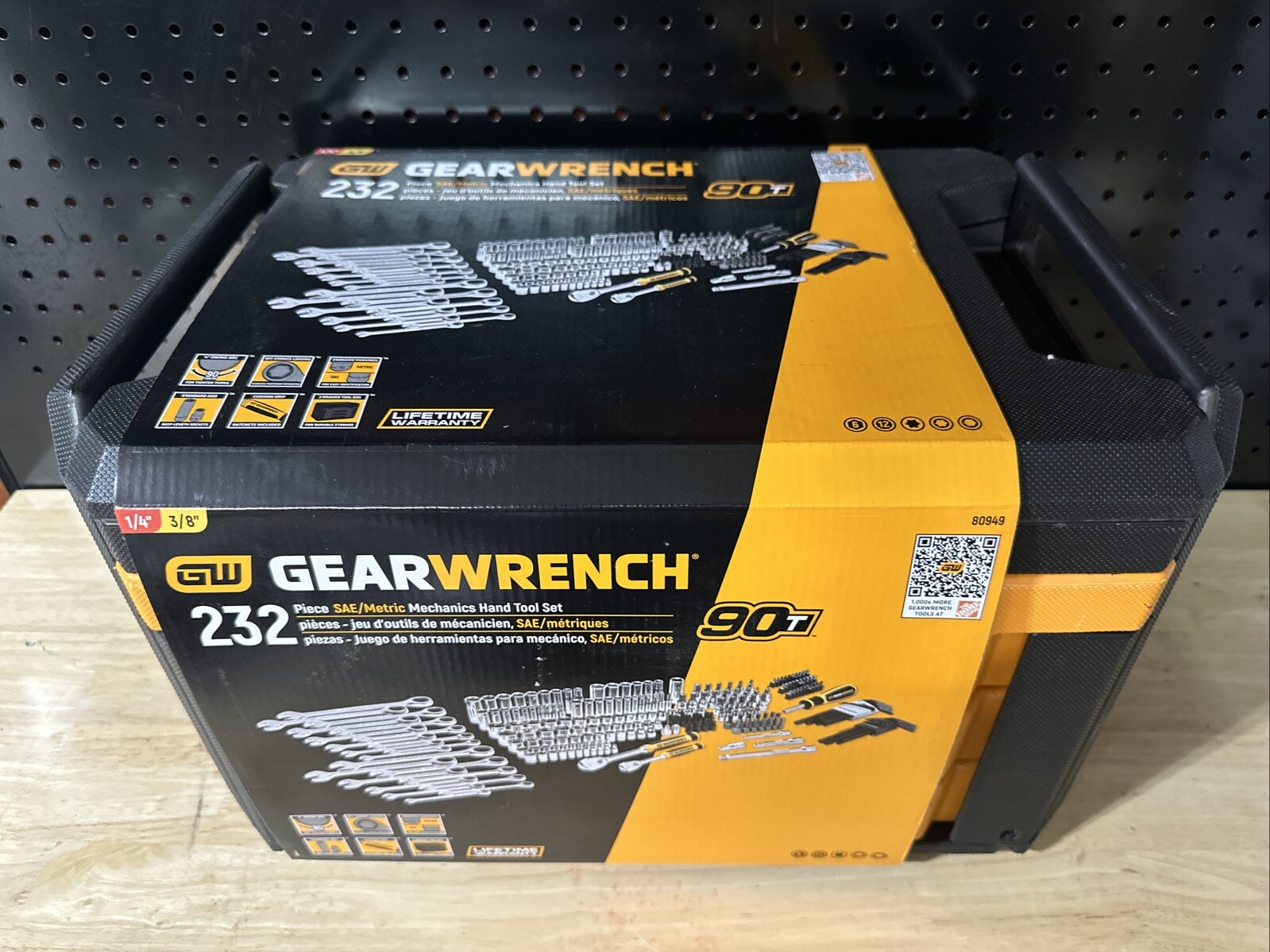 GearWrench 80949 232 Pieces Mechanics Tool Set in 3 Drawer Storage Box ...