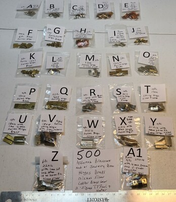 Vtg Bracelet & Jewelry Box Hinges Brass SP + Craft Repair Findings Mix ...