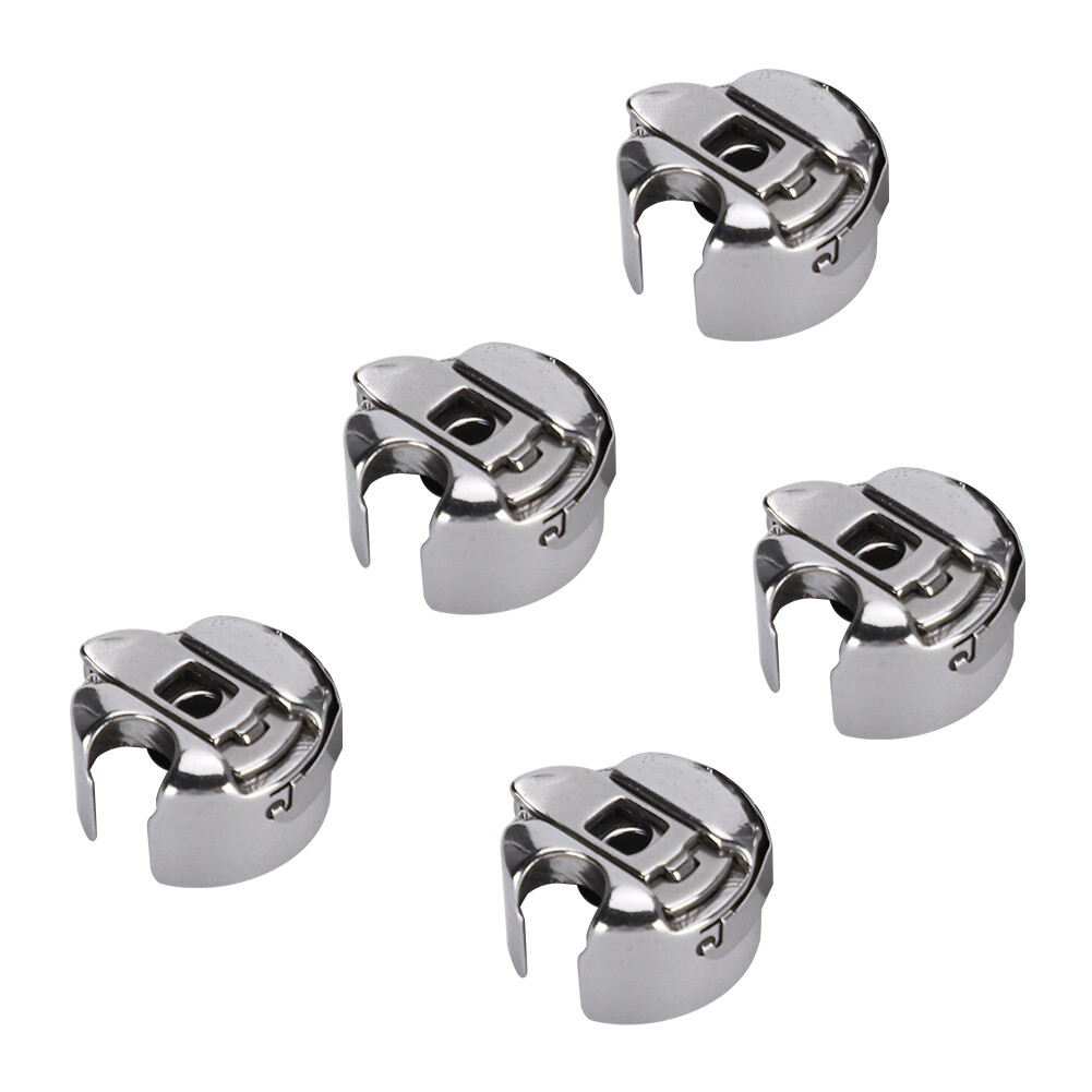 5pcs Sewing Machine Bobbin Cases Metal Embroidery Bobbin Cases for ...