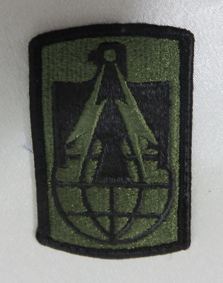 USA 11th Signal Brigade Class "A" Single Military Patch Black on Olive ...