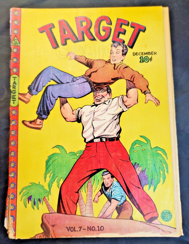 Lot of 3 Target Comics v 5-7-8 # 1 & 10 Pr/Inc LB Cole Cover 1944-47 ...
