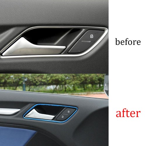 Fit For Audi A3 S3 2014 2015-2020 Blue Titanium Inner Door Handle Frame ...