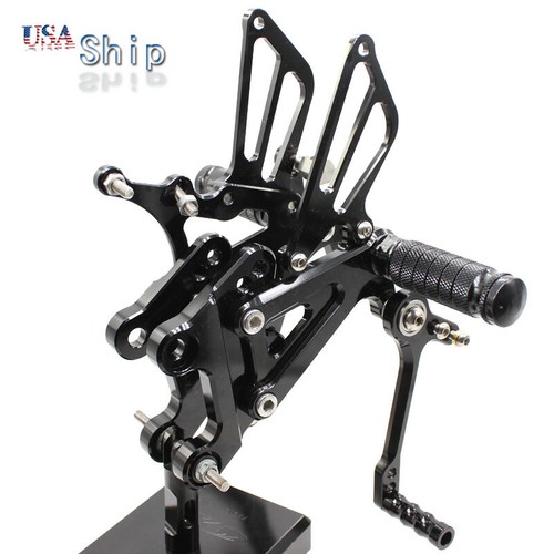 CNC Racing Foot pegs Rearset Black For Yamaha YZF R125 2008-2012 2013 ...