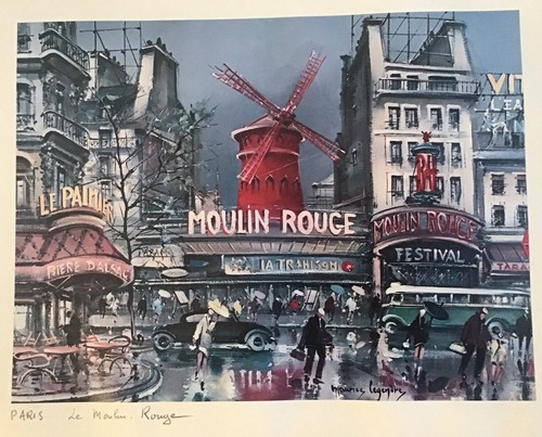 Vintage Paris Le Moulin Rouge Art Print By Maurice Legoy Unique Frame ...