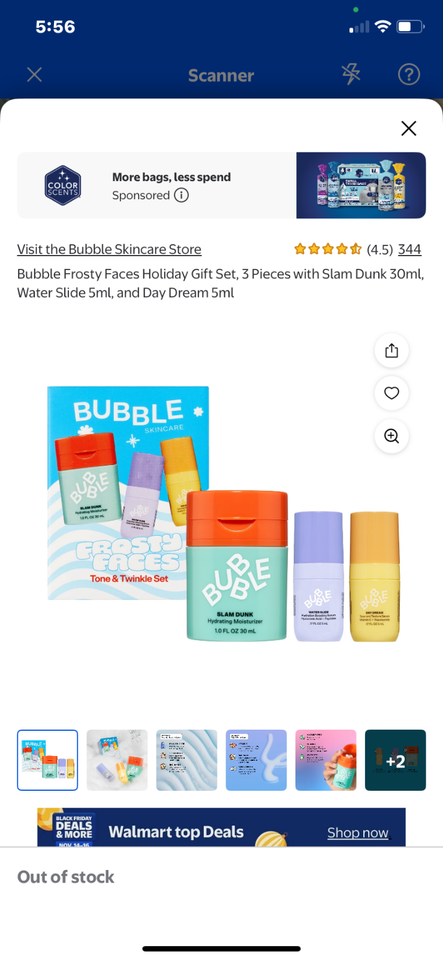 NEW BUBBLE SKIN CARE FROSTY FACES 3 PIECE HOLIDAY GIFT SET-TONE AND ...