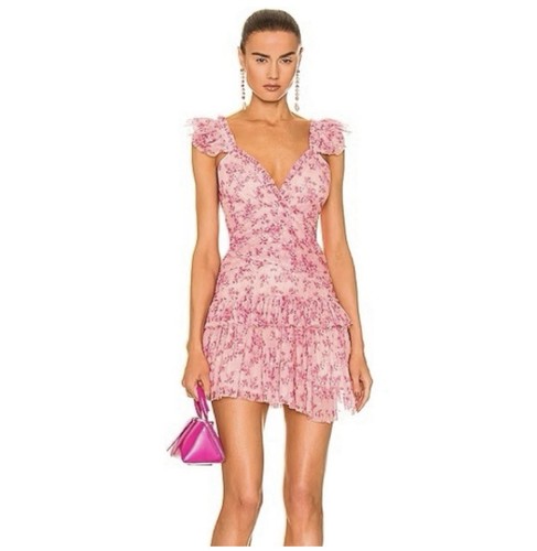 Love Shack Fancy Roey Mini Dress In Autumn Rose | eBay