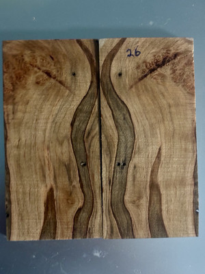 N128 Stabilized Flamed Ambrosia Maple Knife/Axe/Gun Scale 2x5x3/8 | eBay