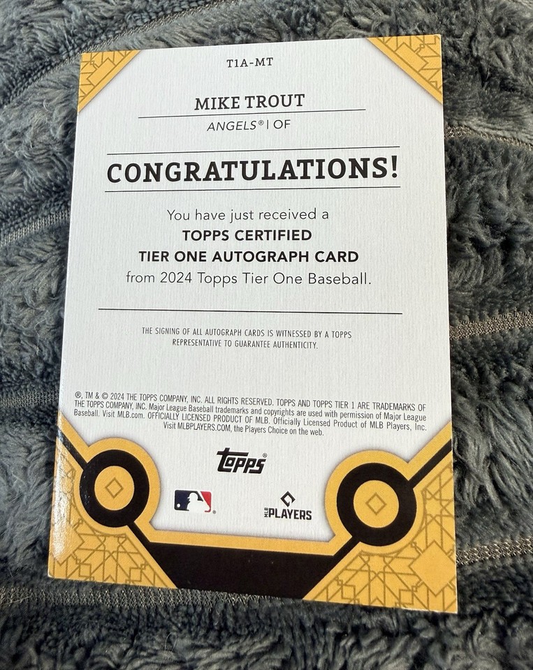 Tops Mike Trout Auto 10/10 Red Ink Angels Colors! + More | eBay