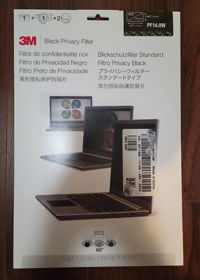 New 3M Black Privacy Filter PF14.0W for Laptop Factory Sealed PF 14.0W ...