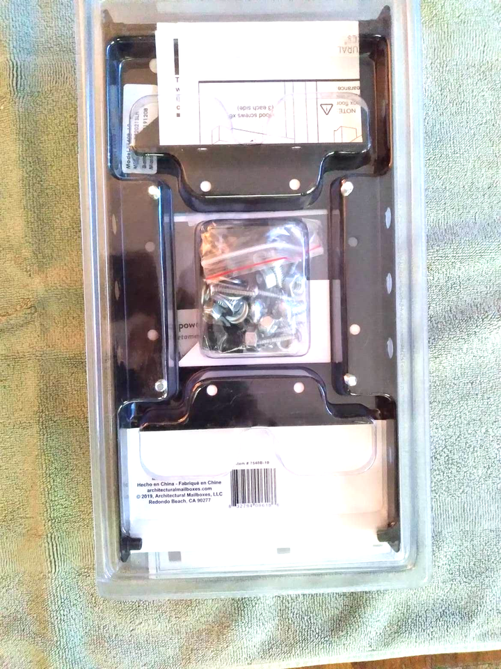 Architectural Mailboxes 7540B-10 Mailbox Adapter Plate 4" x 4" Black | eBay