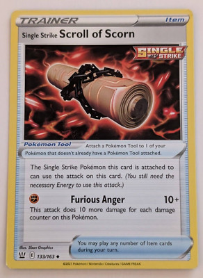 Single Strike Scroll of Scorn 133/163 - 2021 Pokémon TCG - Battle ...