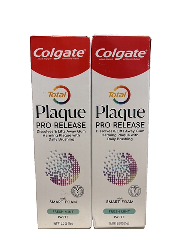 Colgate Total Plaque Pro Release Fresh Mint Toothpaste, 3.0 oz. (2 PK ...