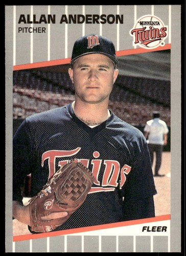 1989 Fleer Baseball Card Allan Anderson Minnesota Twins #102 | eBay