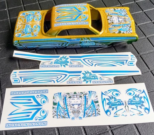 WATER SLIDE DECALS FITS ON 64 CHEVY IMPALA HOT WHEELS 1/64 LOWRIDER ...