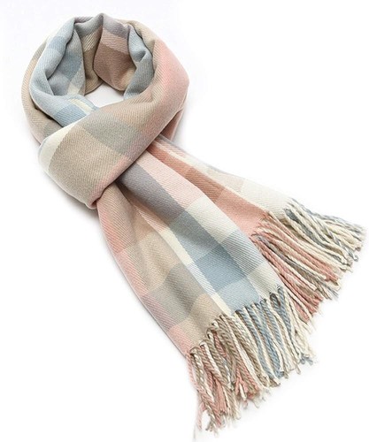 YSense Women's Long Plaid Blanket Scarf Chunky Oversized Winter/Fall ...