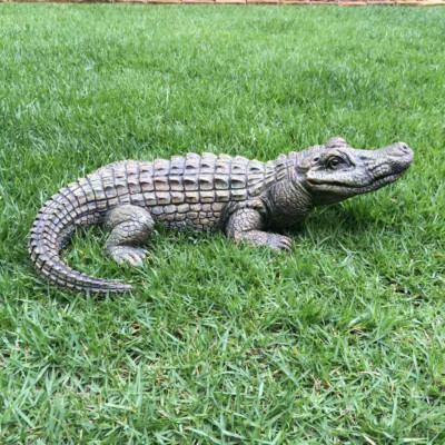 NEW Sturdy Realistic Alligator Gator Sculpture Statue for Yard Pool ...