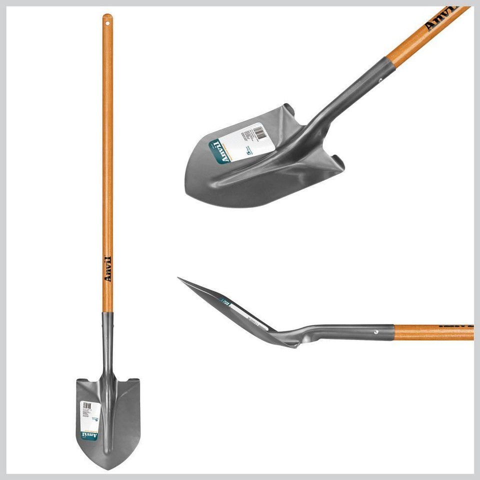 Anvil Garden Tool Sets 24"x67" Poly Leaf Rake Transfer Shovel Black ...