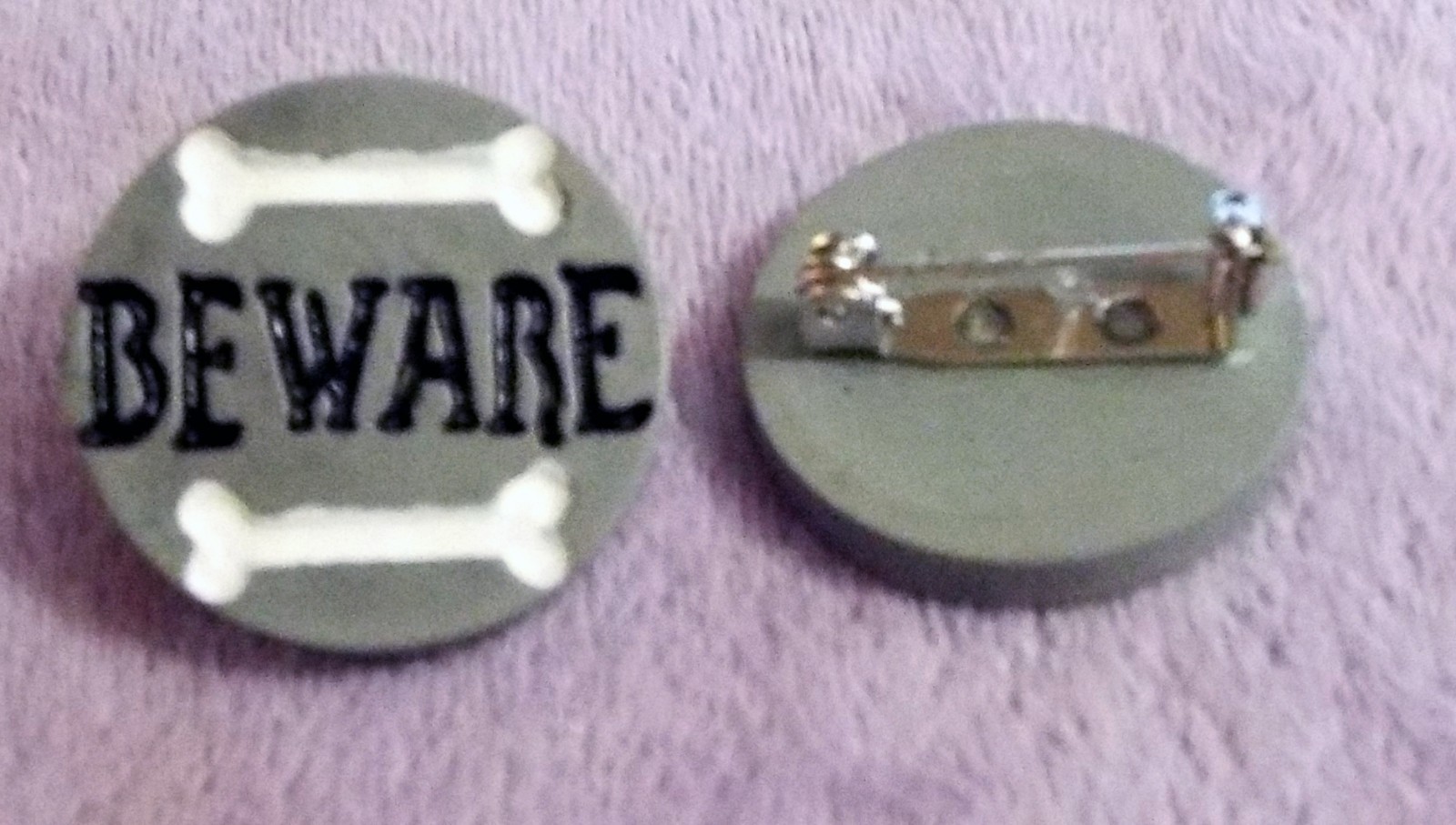 Halloween BEWARE Pin | eBay