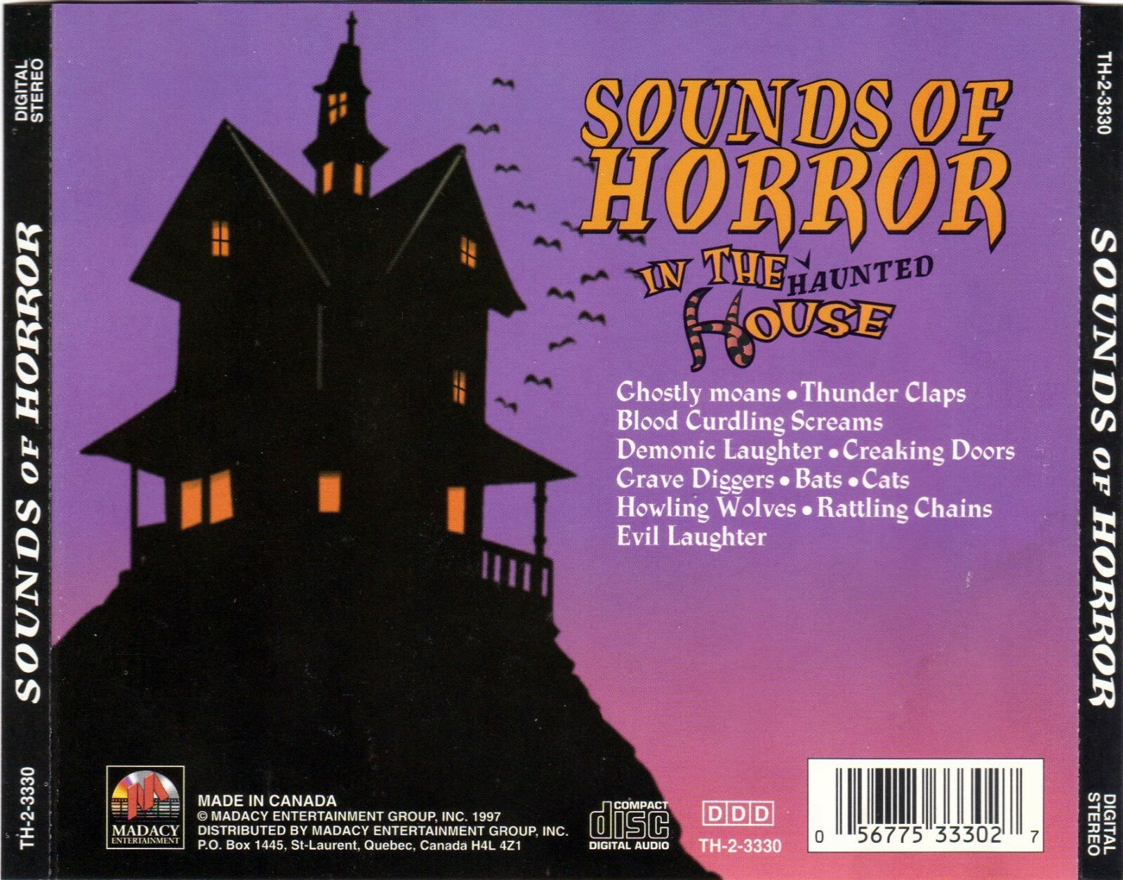 Sounds of Horror in the Haunted House, Scary Sounds Effects (CD, 1997 ...