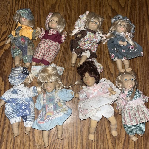 Lot Of 8 Handmade Vintage GI-GO Palm Pals Expressions Dolls Rare OOP ...