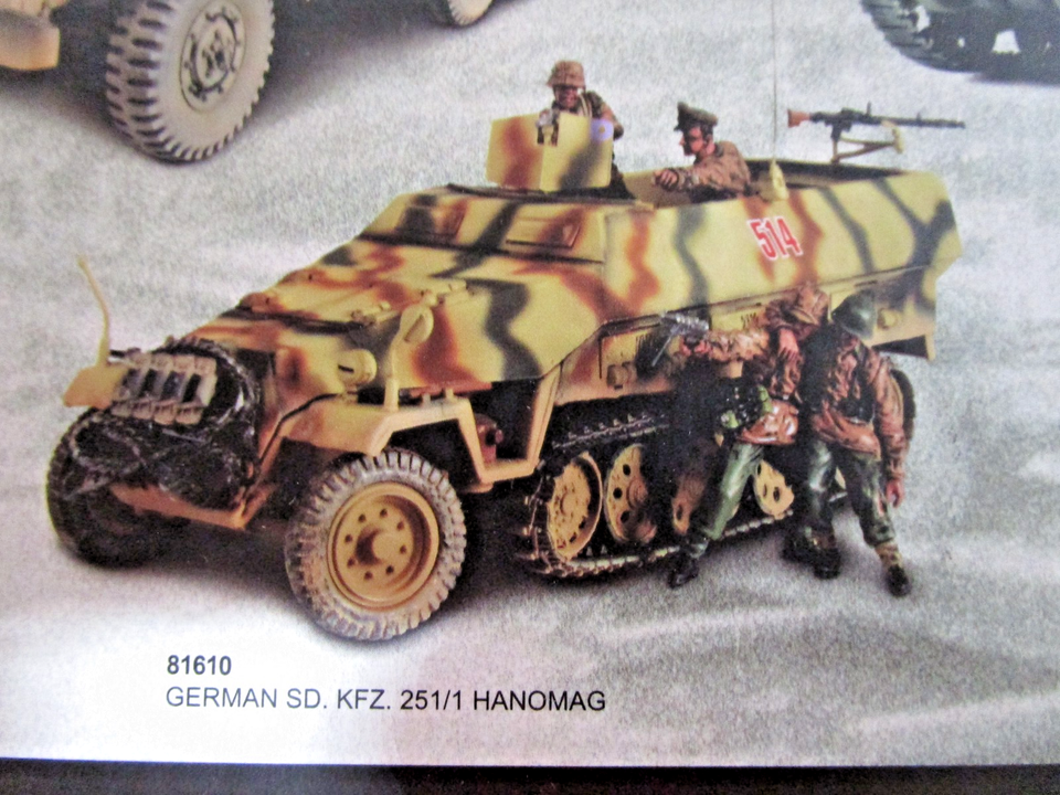 FORCES OF VALOR GERMAN SD. KFZ. 251/1 HANOMAG 1/32 DIECAST METAL UNIMAX ...