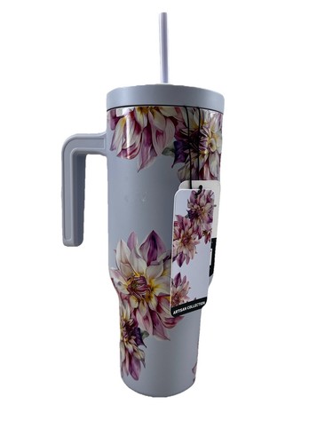 Hydrapeak Artisan 40oz Voyager With Sip and Straw Lid Floral Tumbler | eBay