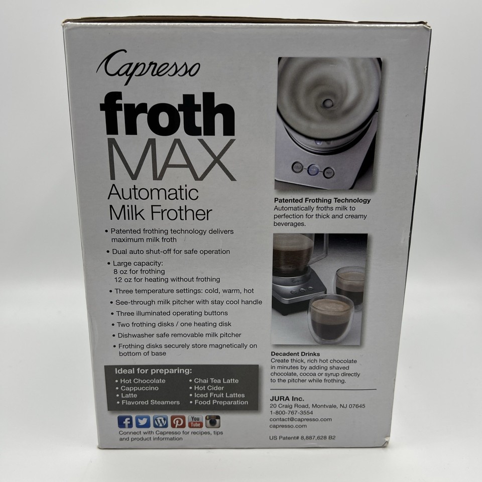 Capresso Froth Max Automatic Milk Frother Cappuccino Latte Hot ...