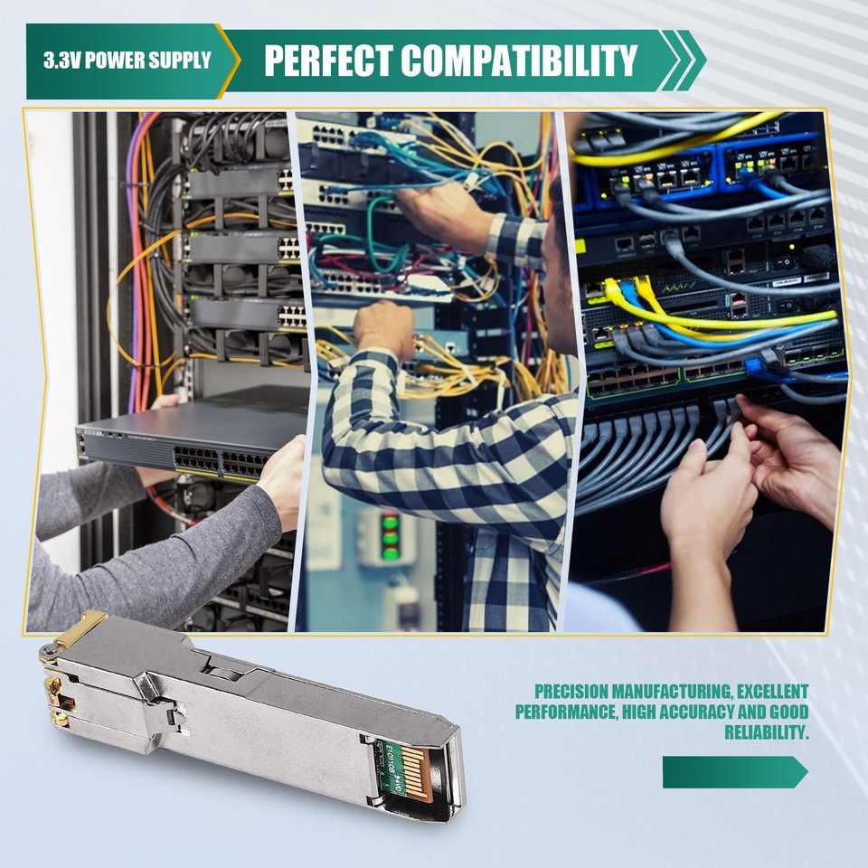 Gigabit RJ45 SFP Module 10/100/1000Mbps SFP Copper RJ45 SFP ...