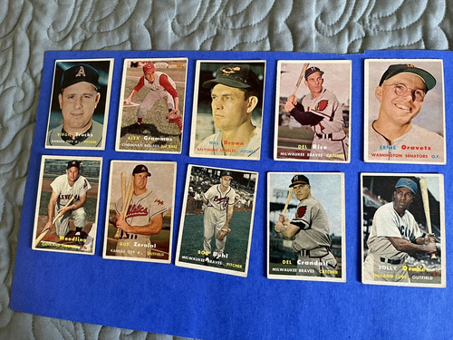 1957 Topps Baseball Lot of 10 cards Good Condition | eBay