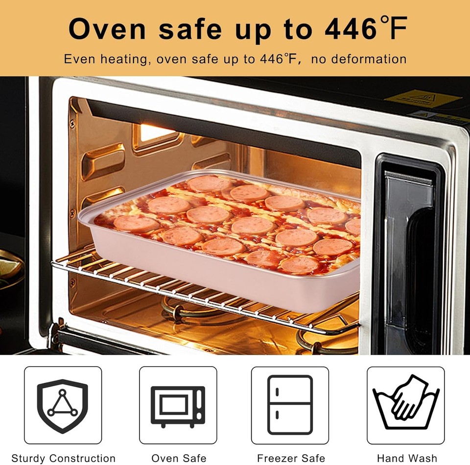 9x13 Baking Pan, Rectangle Cake Pan Nonstick, Bakeware 9 x 13 inch ...