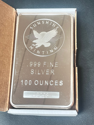 100 oz Sunshine Silver Bar (New) | eBay