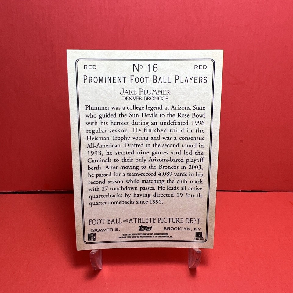 2005 Topps Turkey Red Turkey Red Jake Plummer #16 NM🦄 | eBay