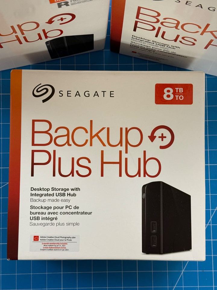 Excellent Shape Seagate Backup Plus Hub 8TB USB 3.0 Desktop External ...