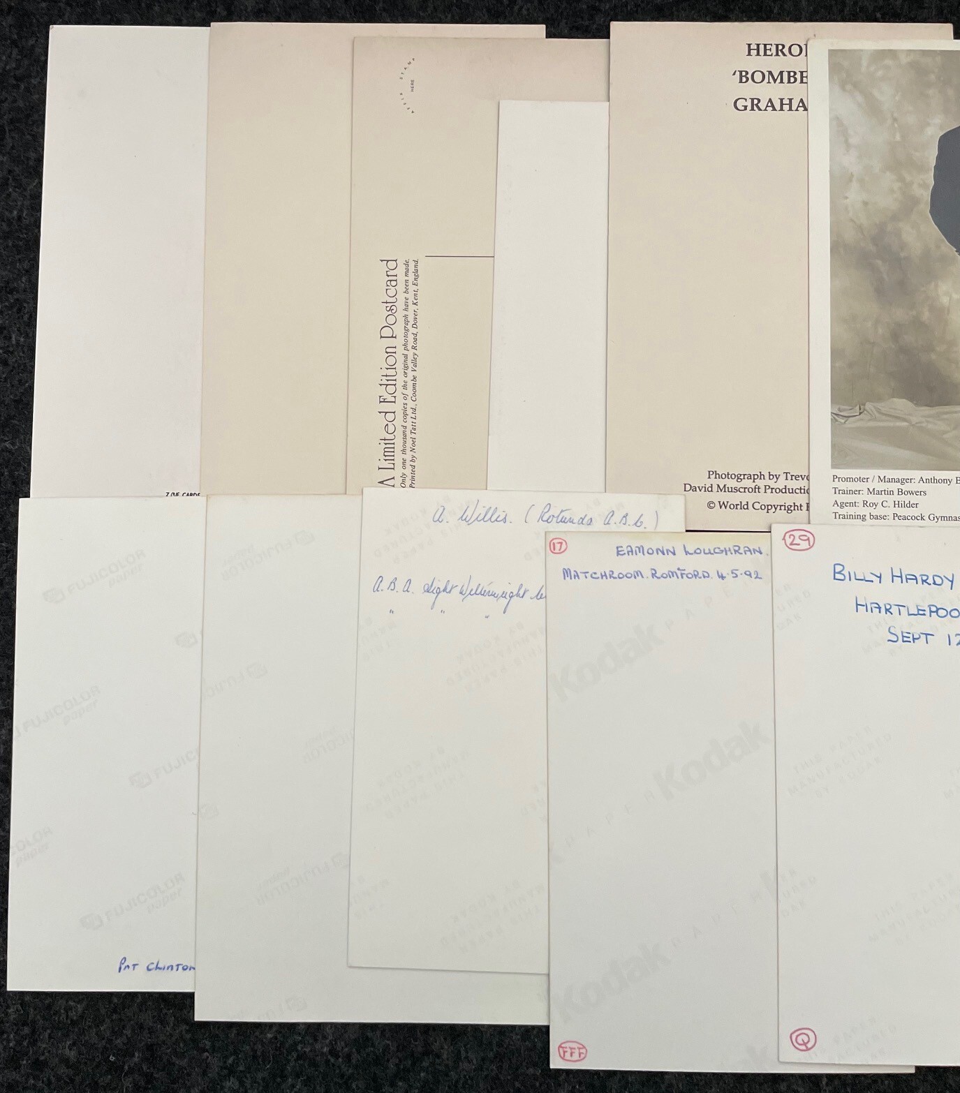 BOXING PHOTOS AND CARDS X 14 INCL PAT CLINTON BARRY MCGUIGAN & CHRIS ...