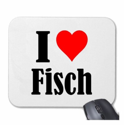 MOUSEPAD Mauspad I Love Fisch Ich Liebe Fisch | eBay