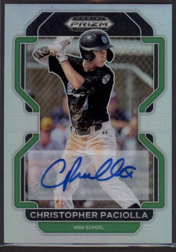 2022 Christopher Paciolla Prizm Draft Silver Prizm Auto RC #PDP86 (F895 ...