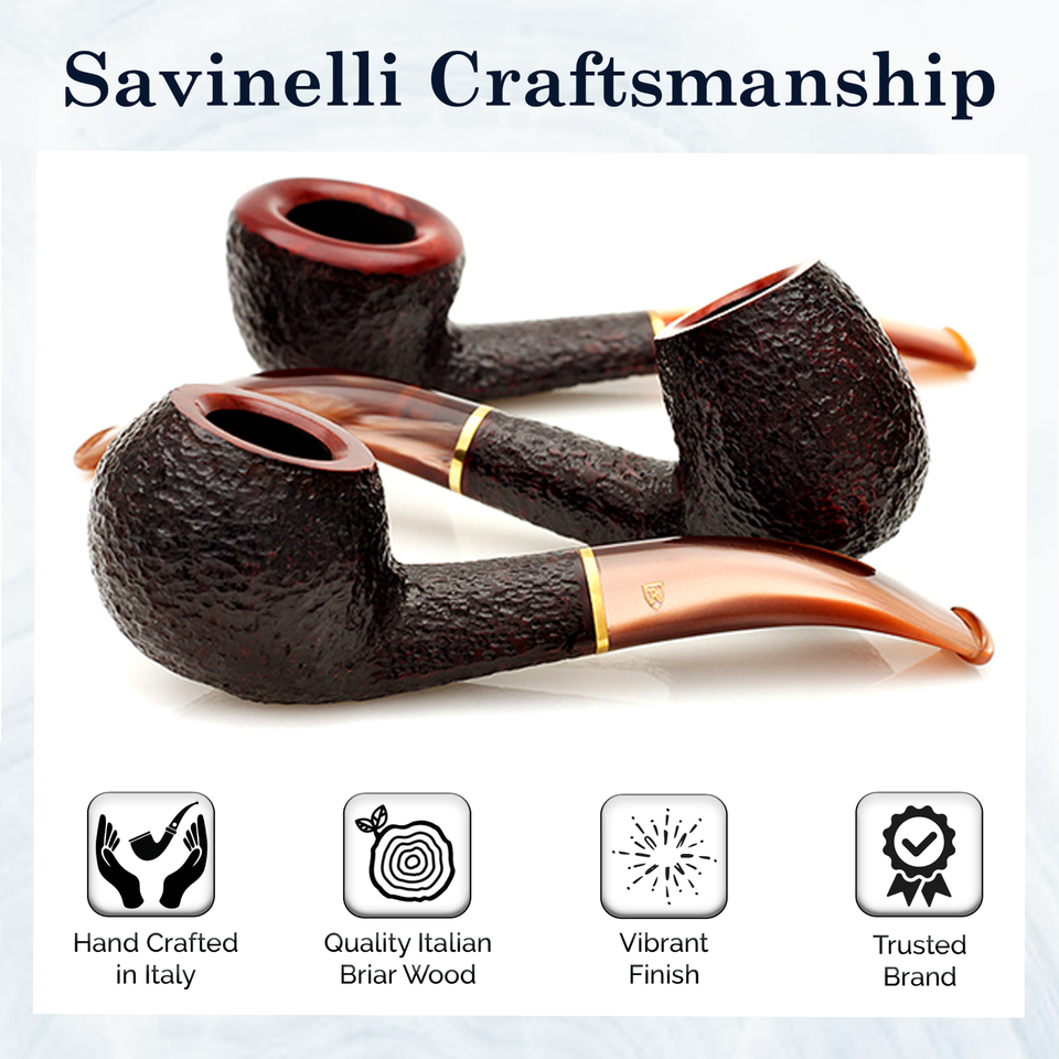 Savinelli Roma Lucite 614 - Italian Handmade Tobacco Pipe, Fits 6mm ...