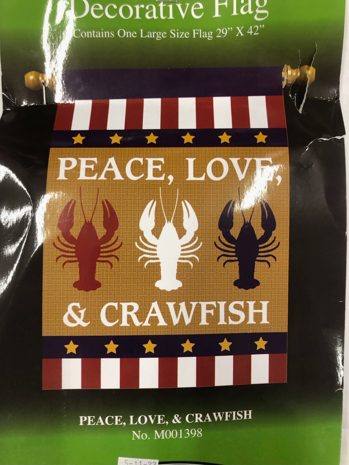 Magnolia Garden PEACE, LOVE, CRAWFISH Decorative Garden Flag | eBay