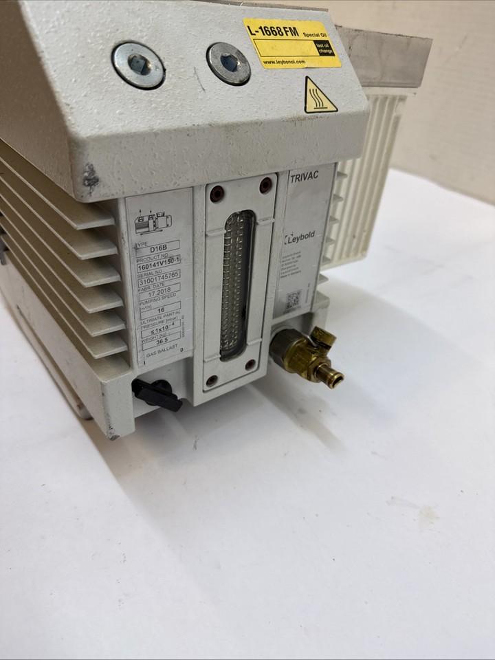 TRIVAC Leybold D16B 160141V150-1 Rotary Vane Vacuum Pump (TriVac D1 6B ...