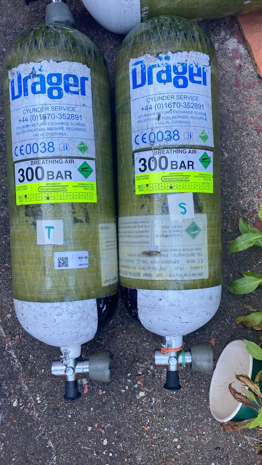 Dräger/Draeger 300Bar 9.0L Cylinder Carbon Fibre Ex-MOD Fire Service ...