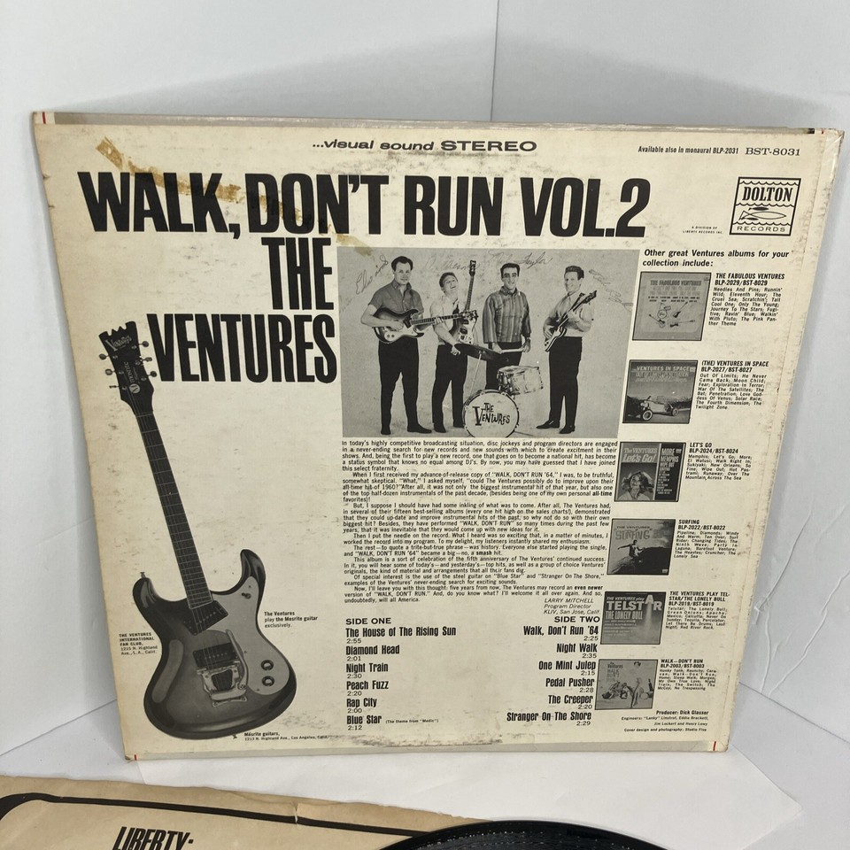 THE VENTURES Walk Don't Run Vol 2 1964 BST 8031 LP | eBay